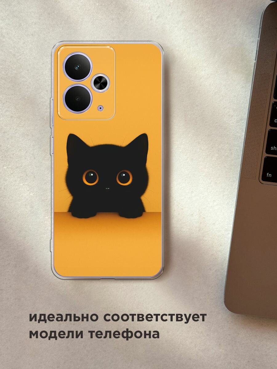Чехол на Realme 14T / Реалми 14Т с принтом "Контрастный котик" — фото 1
