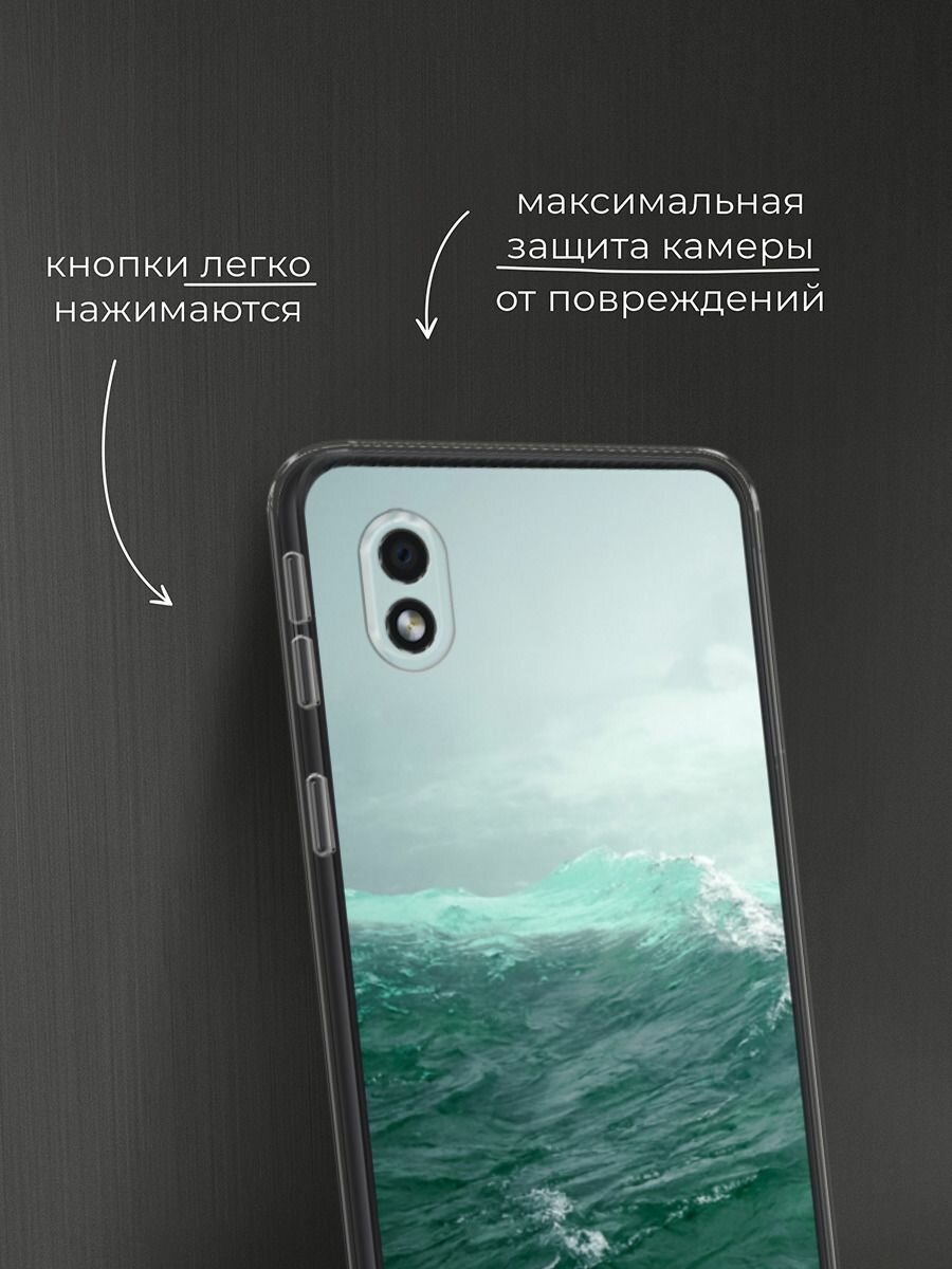Чехол на Samsung Galaxy A01 Core / Самсунг Галакси А01 Core с принтом "Волны 12" — фото 1