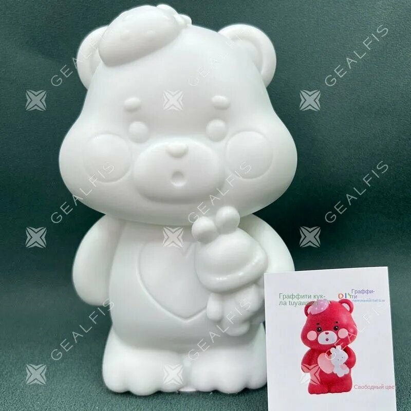 Набор для творческого обучения/раскрашивание гипсовых статуй/набор для рисования, раскрашивание гипсовых статуй 12 цветами и двумя кистями