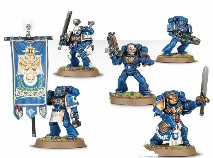 SPACE MARINES COMPANY COMMAND / Вархаммер 40к смола / Warhammer 40000 миниатюры