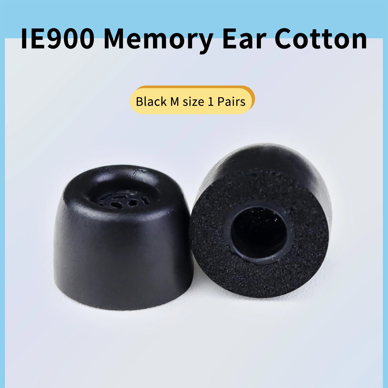 Силиконовые чехлы для наушников OKCSC Sennheiser IE900 черного цвета Memory Cotton M