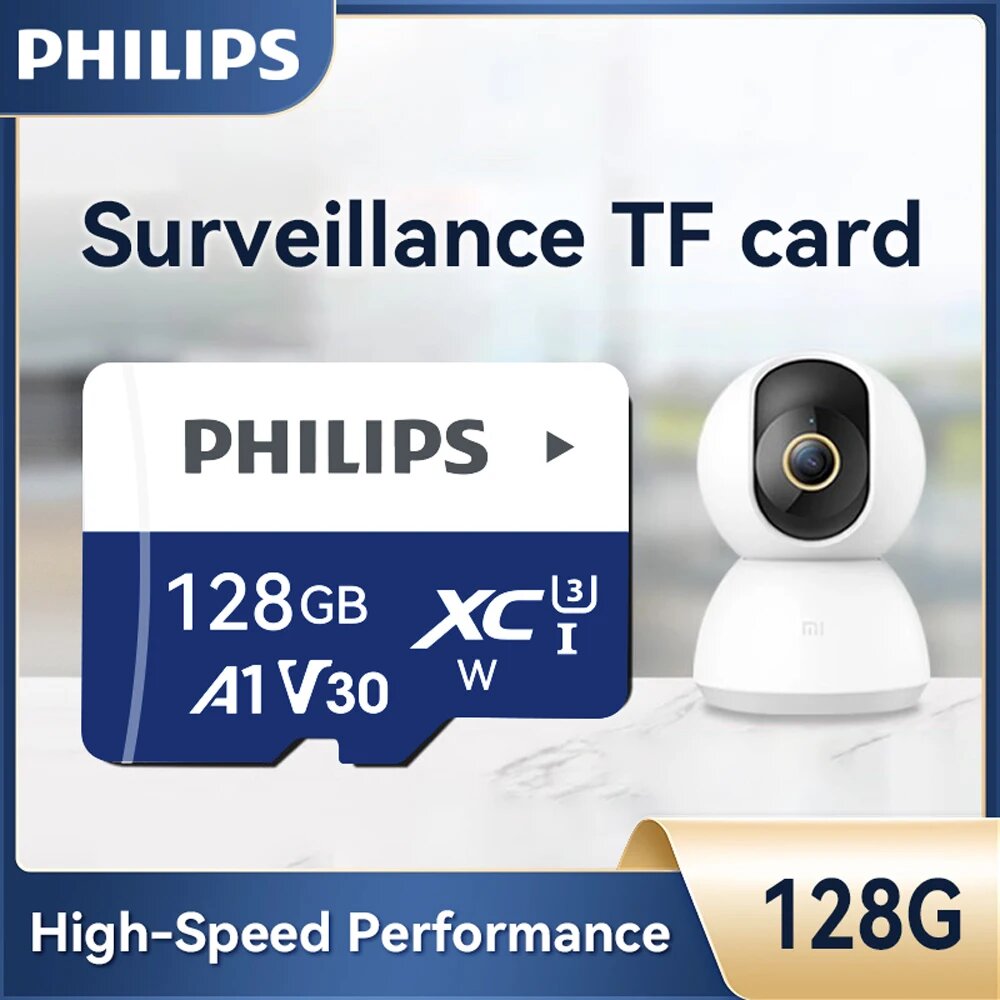 Philips 128GB Surveillance TF карта памяти для камер