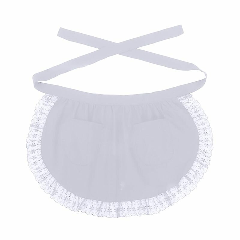 Кружевной Фартук горничной-Белый