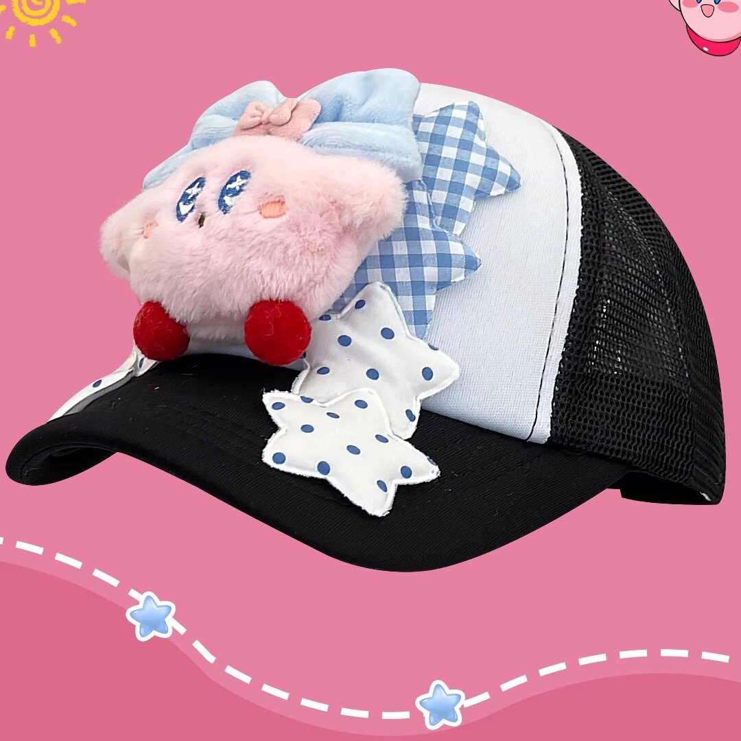 Новинка 2025 года, милая бейсболка со звездой из мультфильма для женщин, летняя универсальная бейсболка с открытым лицом, маленькая фуражка, большая шляпа с козырьком