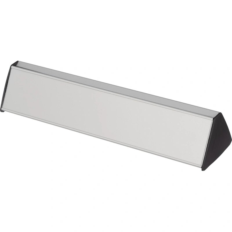 Табличка настольная 2-отделения сменные серебристая