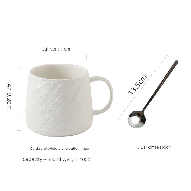 Керамическая кружка, чашка для воды, чашка для завтрака, кофейная кружка с ручкой, кружка большой емкости, чайная