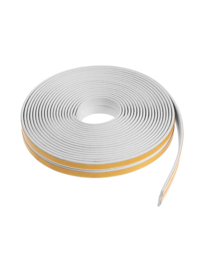 Уплотнитель резиновый тундра, профиль I, размер 9×2 мм, белый, в упаковке 10 м