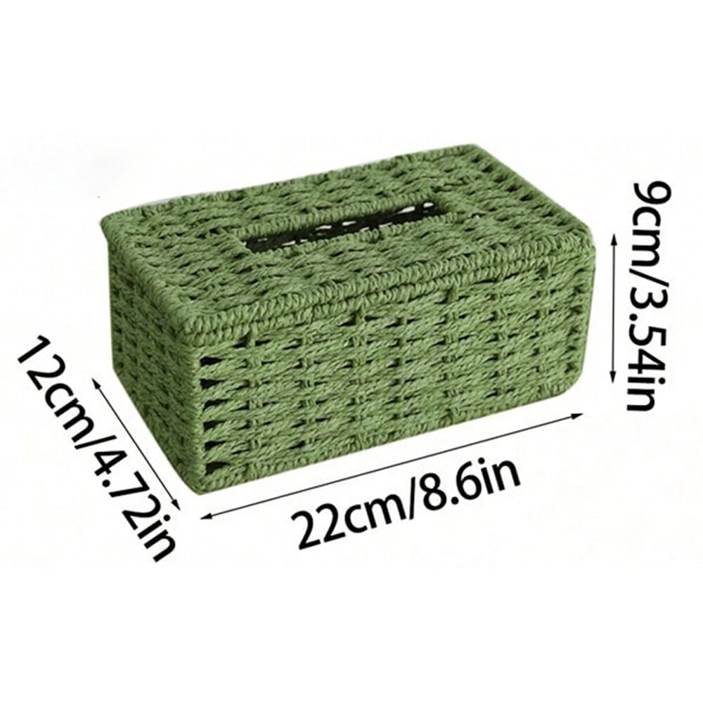 Ручная работа, коробка для салфеток, коробка для бумажных полотенец, домашняя коробка для салфеток, ротанговая коробка для салфеток в гостиной, креативная коробка для салфеток в машине