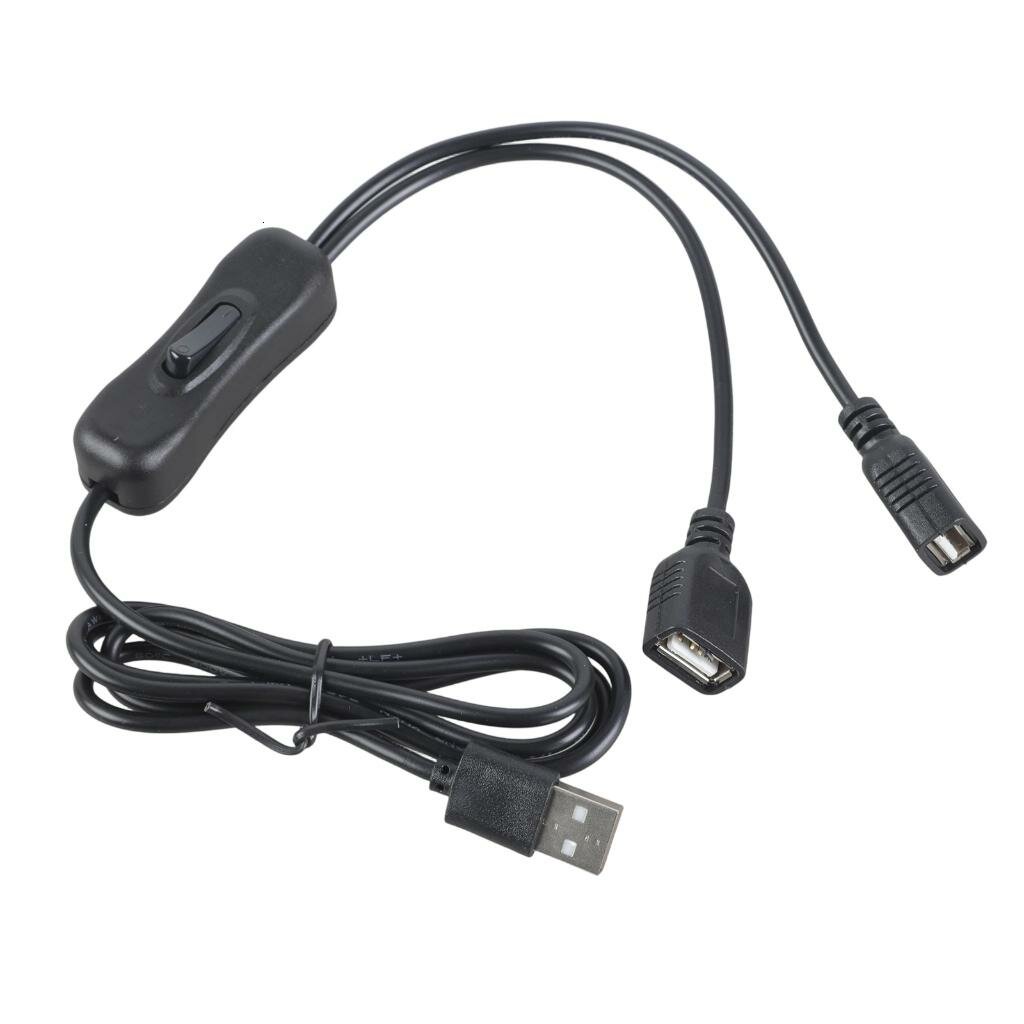 USB-удлинитель с двумя портами для зарядки и управления LED-светом, вентиляторами и воздуходувками, 2m