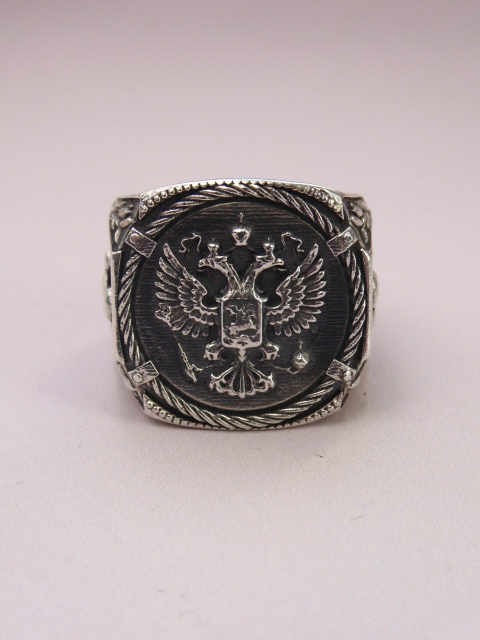 Печатка, серебро, 925 проба, чернение