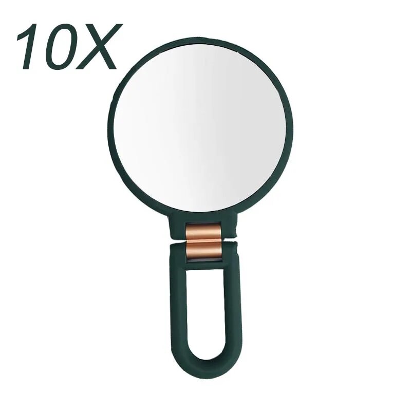 Зеркало увеличительное 10x с ручкой, Green-10X
