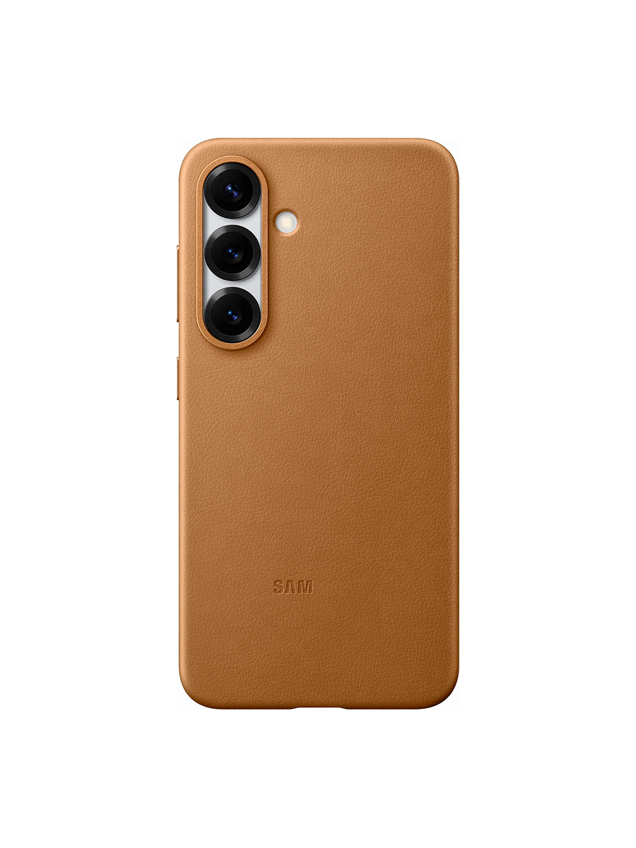 Кожаный чехол для Samsung Galaxy S25 / Kindsuit Case для Самсунг С25, коричневый