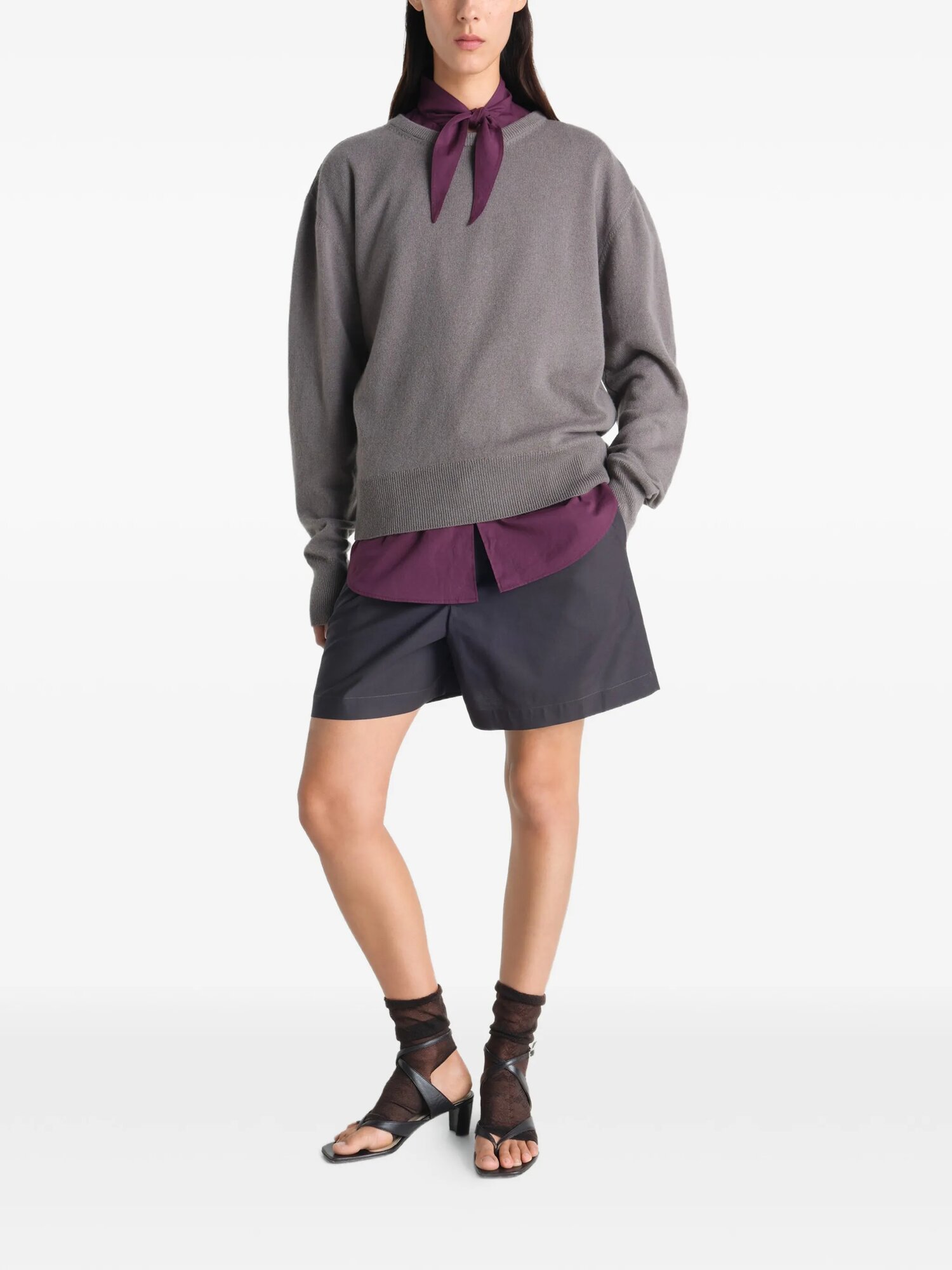 Свитер LEMAIRE Crew-neck sweater, размер S, , серый — фото 1