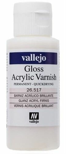 Лак глянцевый акриловый 26517 Auxiliary - Permanent Gloss Varnish 60 ml Vallejo 26517