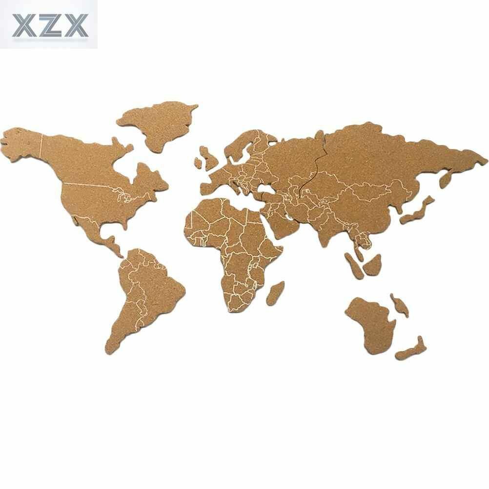 Планировочная доска с текстурой пробкового дерева и картой мира, практичное решение для рабочего пространства, комплект 70x40 см