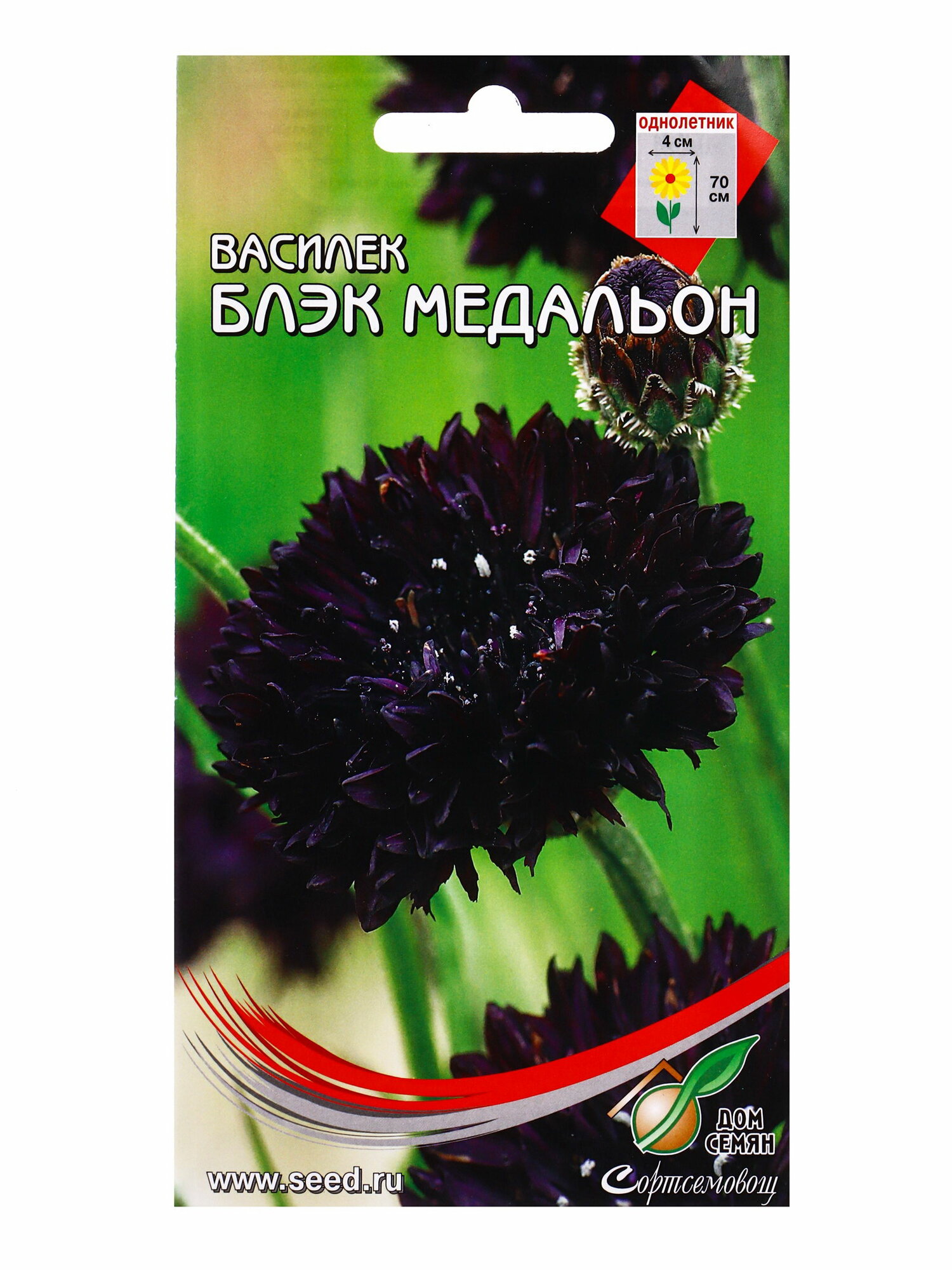 Семена цветов Василёк "Блэк Медальон", 40 шт, назначение: для создания букетов