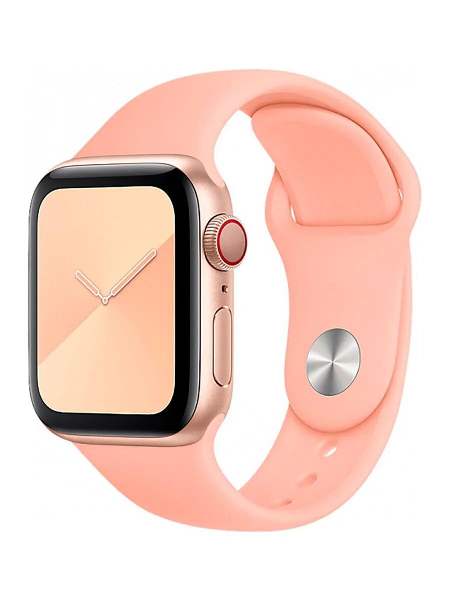 Ремешок для Apple Watch Series 38 мм/40 мм силиконовый розовый