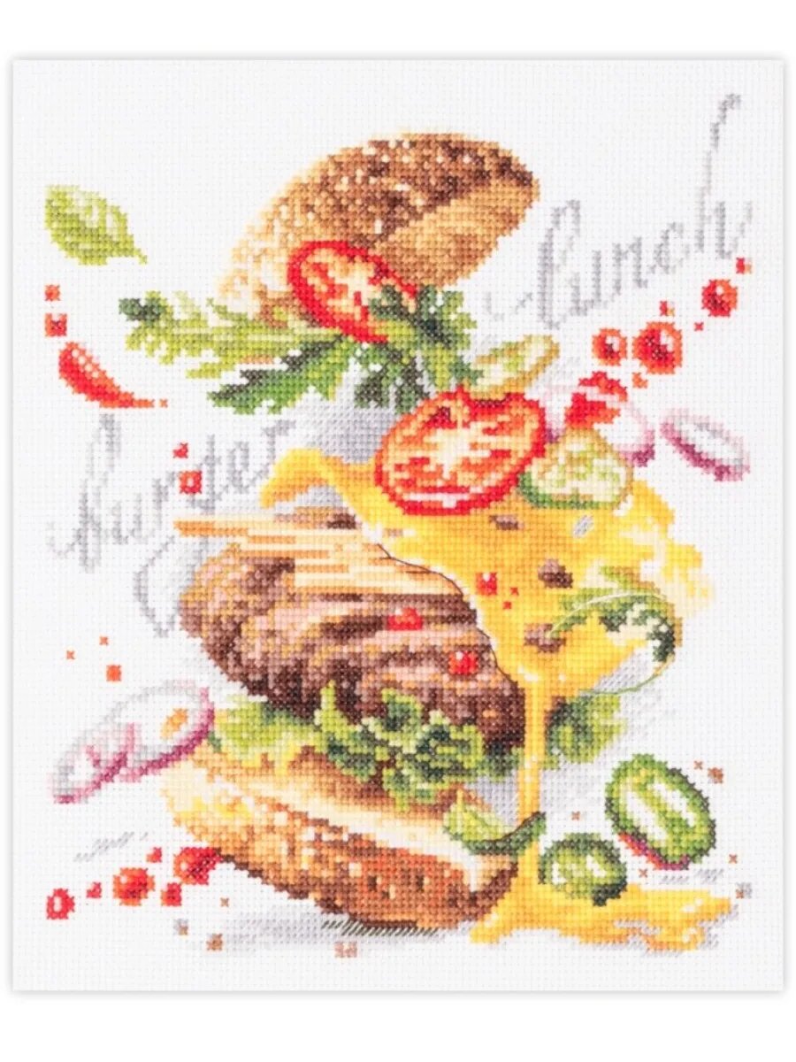 Набор для вышивания Бургер ланч 19x22 см