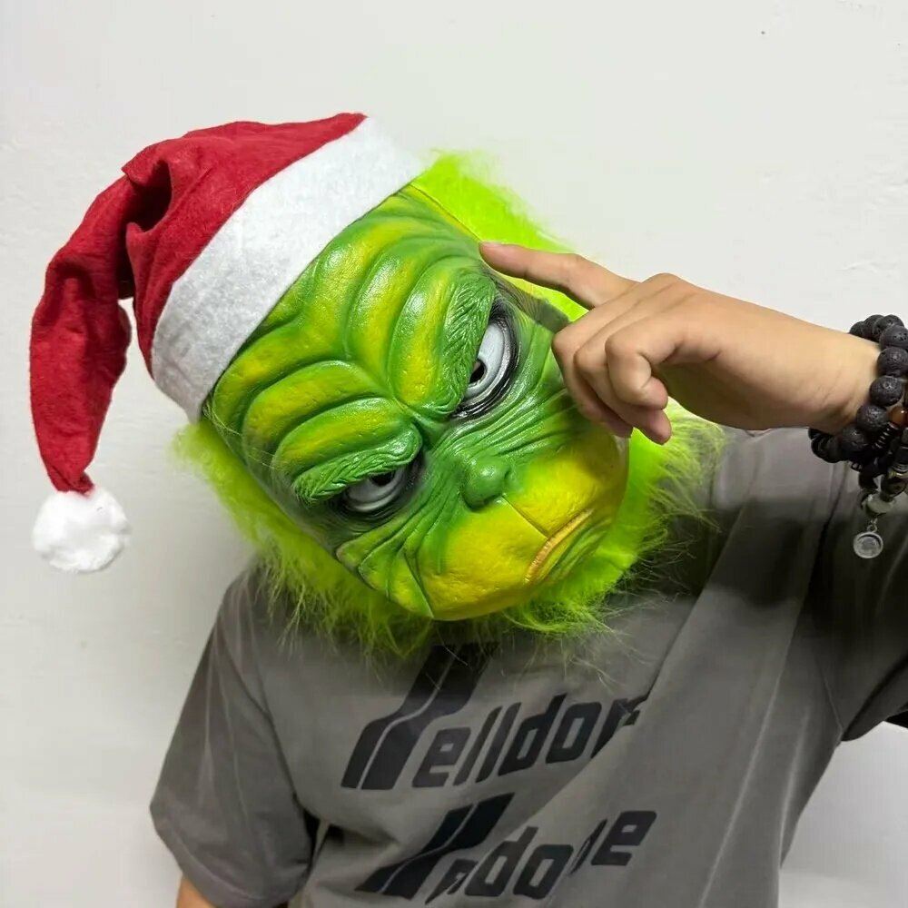 Рождественская шляпа Маска Гринча Маска для вечеринки