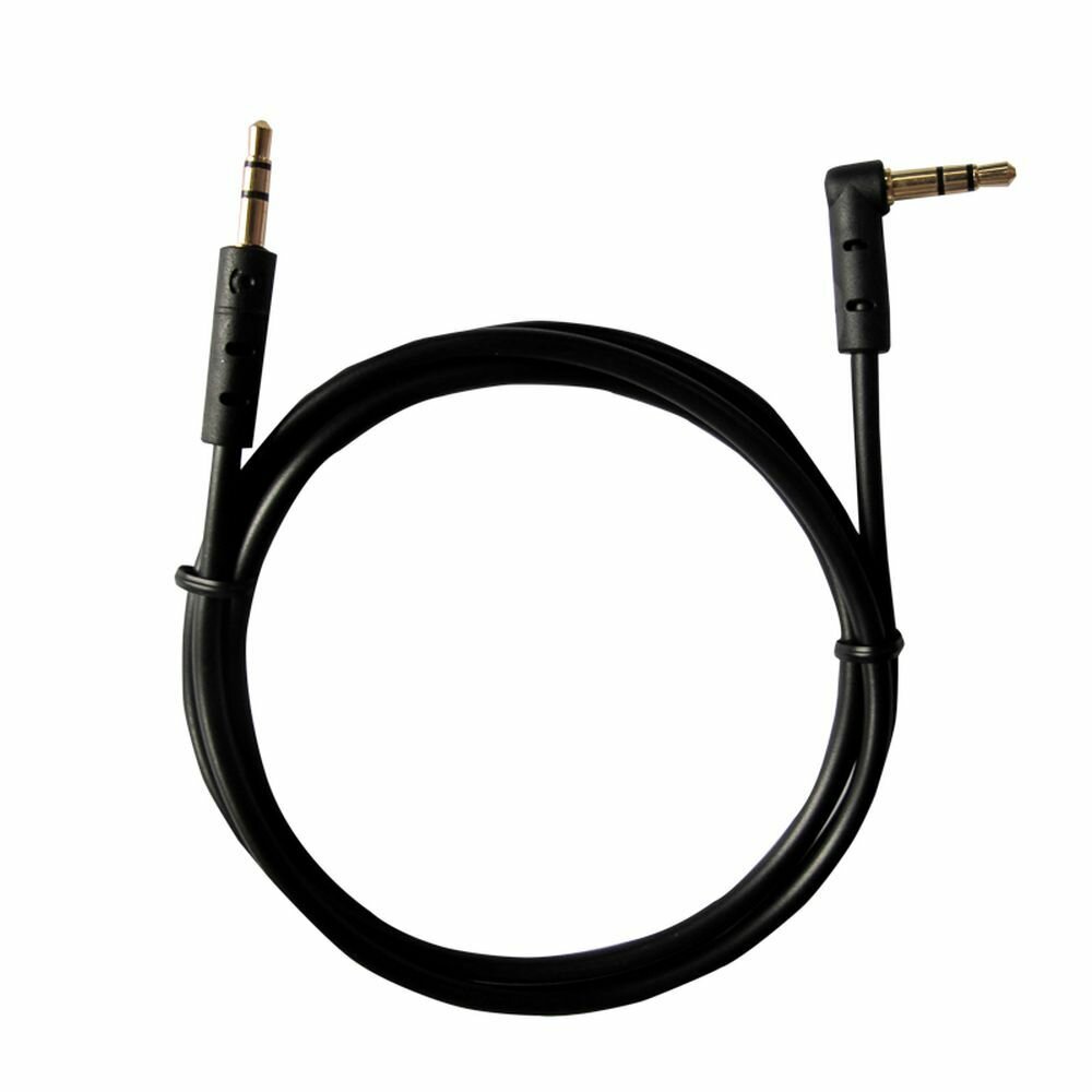 Кабель AUX MiniJackMiniJack угловой 1 м черный REXANT 18-1120