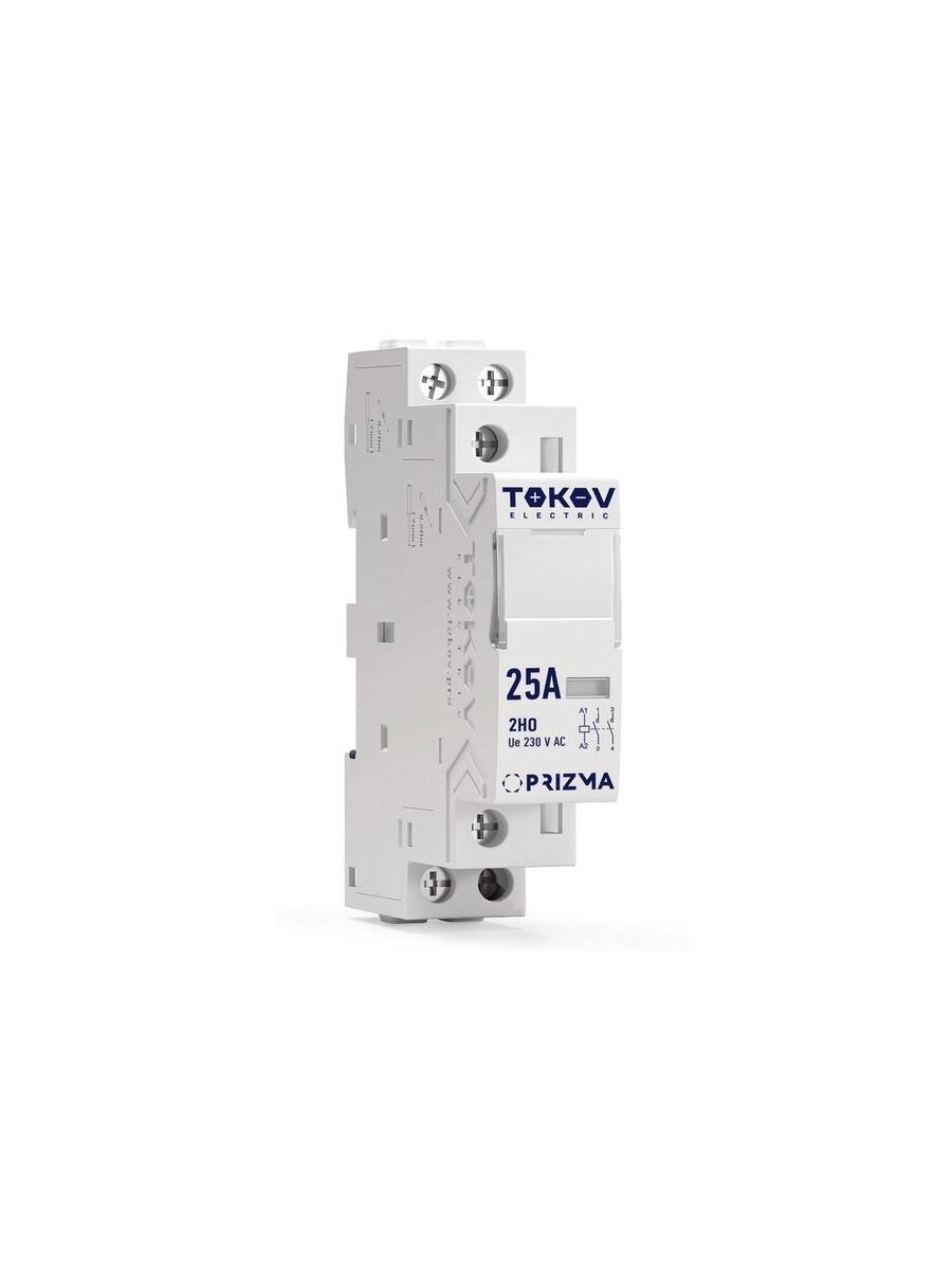 Контактор модульный 18мм 25А 230В АС 2НО PRIZMA TOKOV ELECTRIC TKE-PZ-MC-1-25-230-20