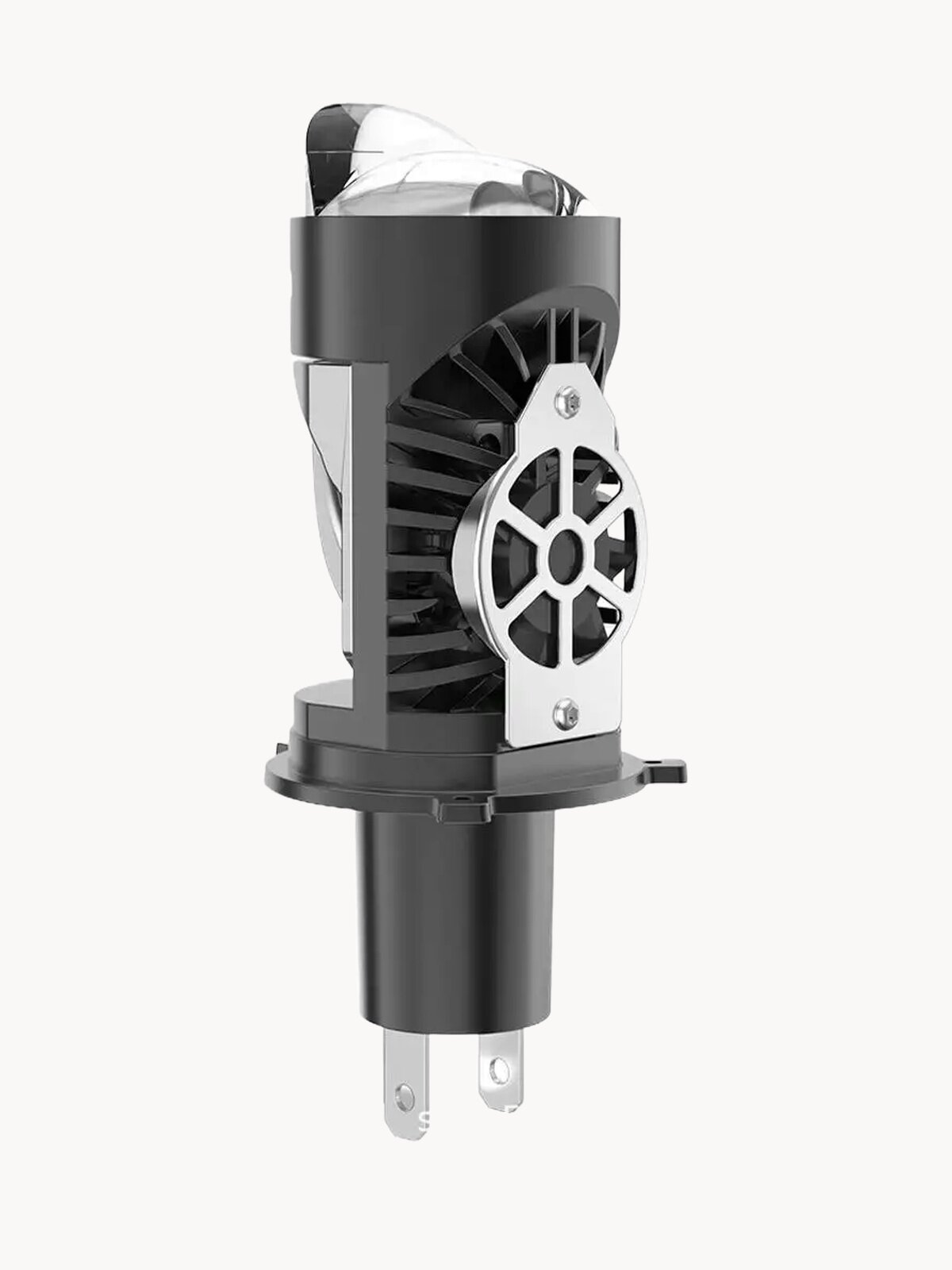 Светодиодные мини линзы h4 TOAUTO лед лампы h4 led с линзой,100 Вт,6500K,20000LM,12В-14В,2шт