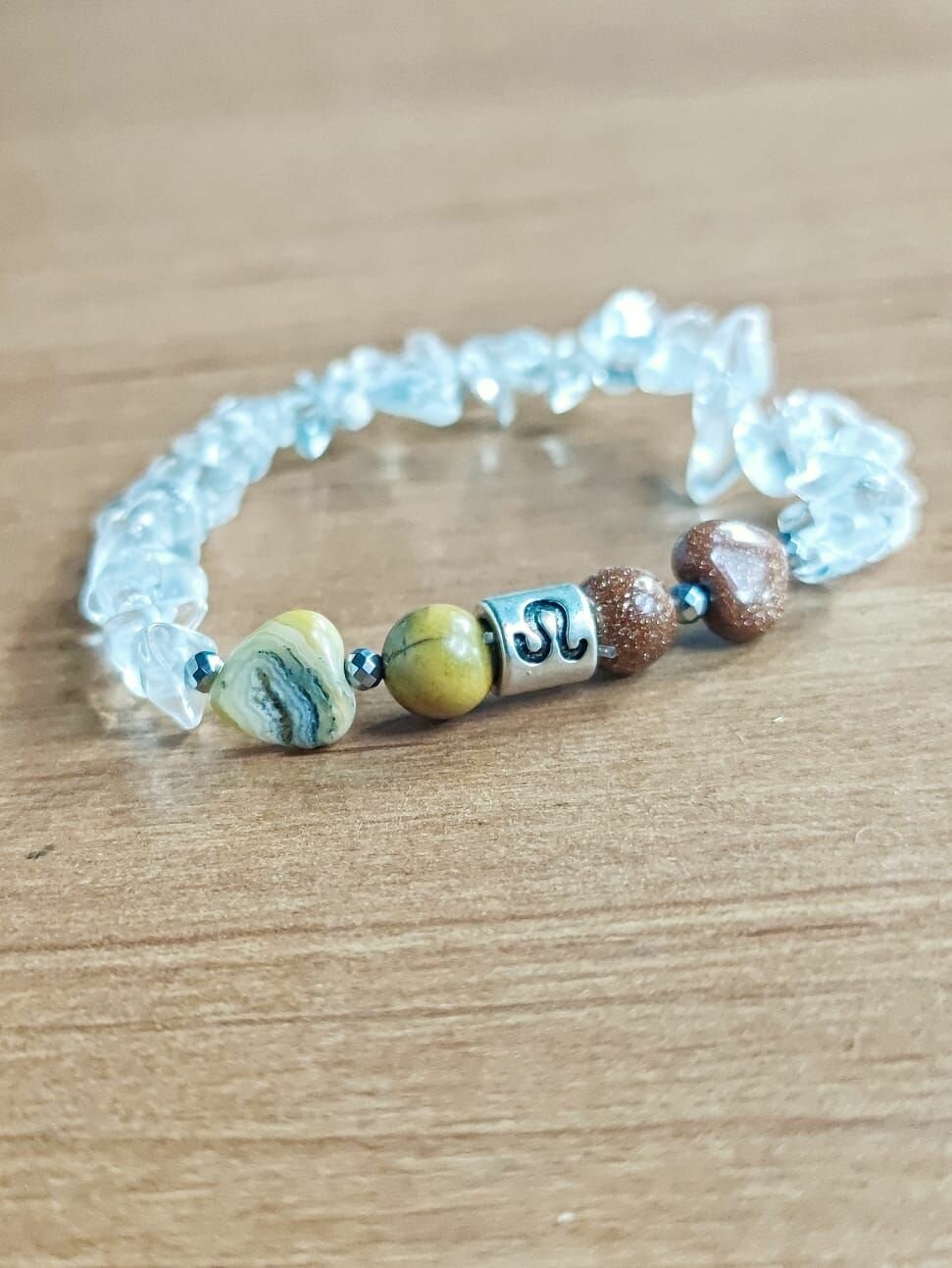 Браслет, мукаит, авантюрин, яшма