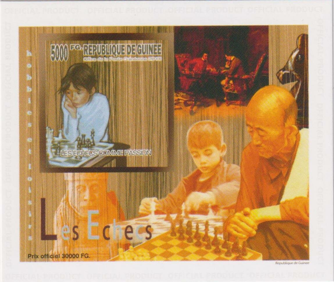 Почтовые марки Гвинея 2010г. "Шахматы - игра для взрослых и детей" Спорт, Шахматы MNH