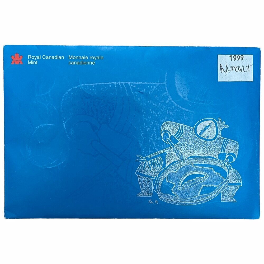 Канада, набор монет, 1, 5, 10, 25, 50 центов 1, 2 доллара "Основание Нунавута" 1999 г.