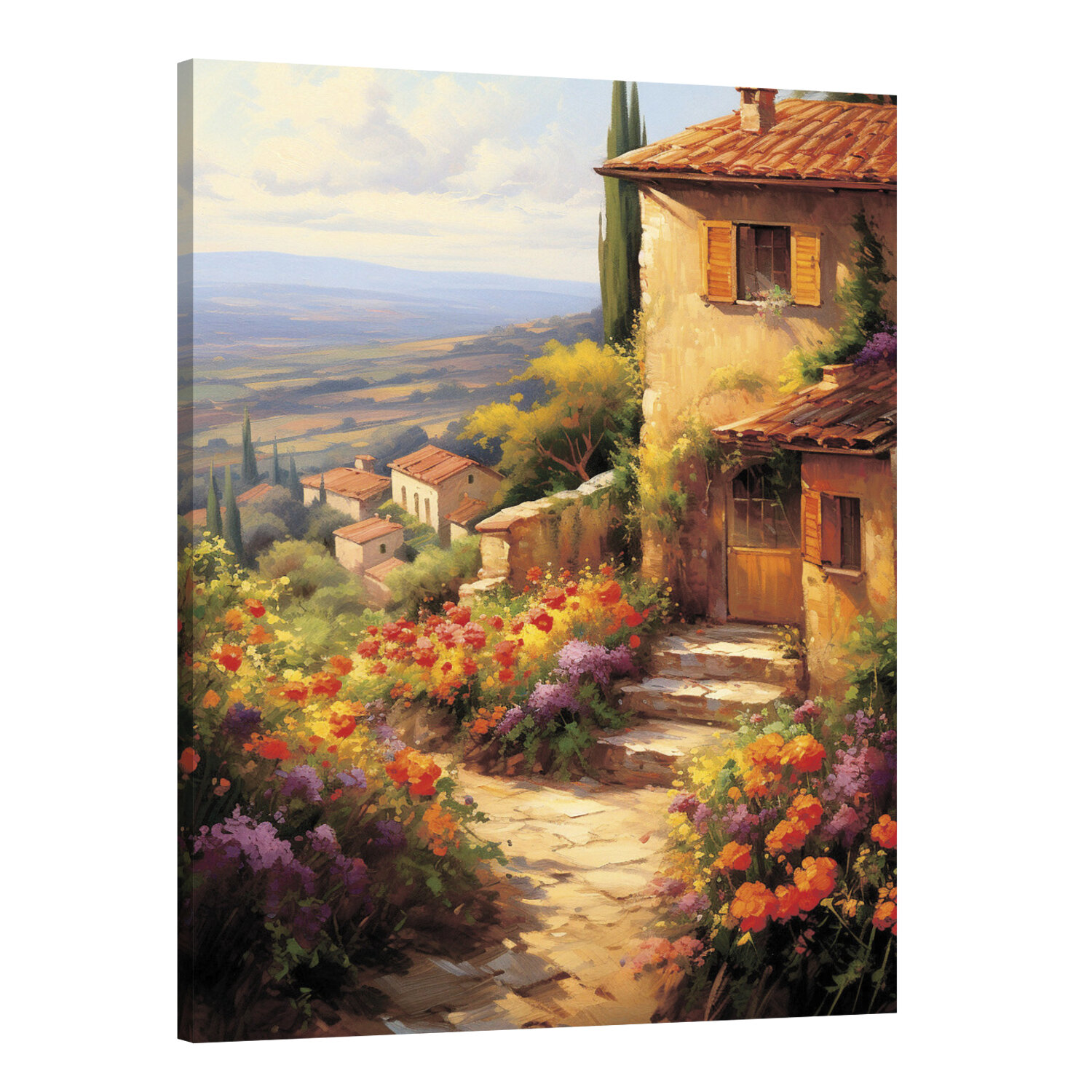 Интерьерная картина 50х70 "Деревня в стиле рустик"