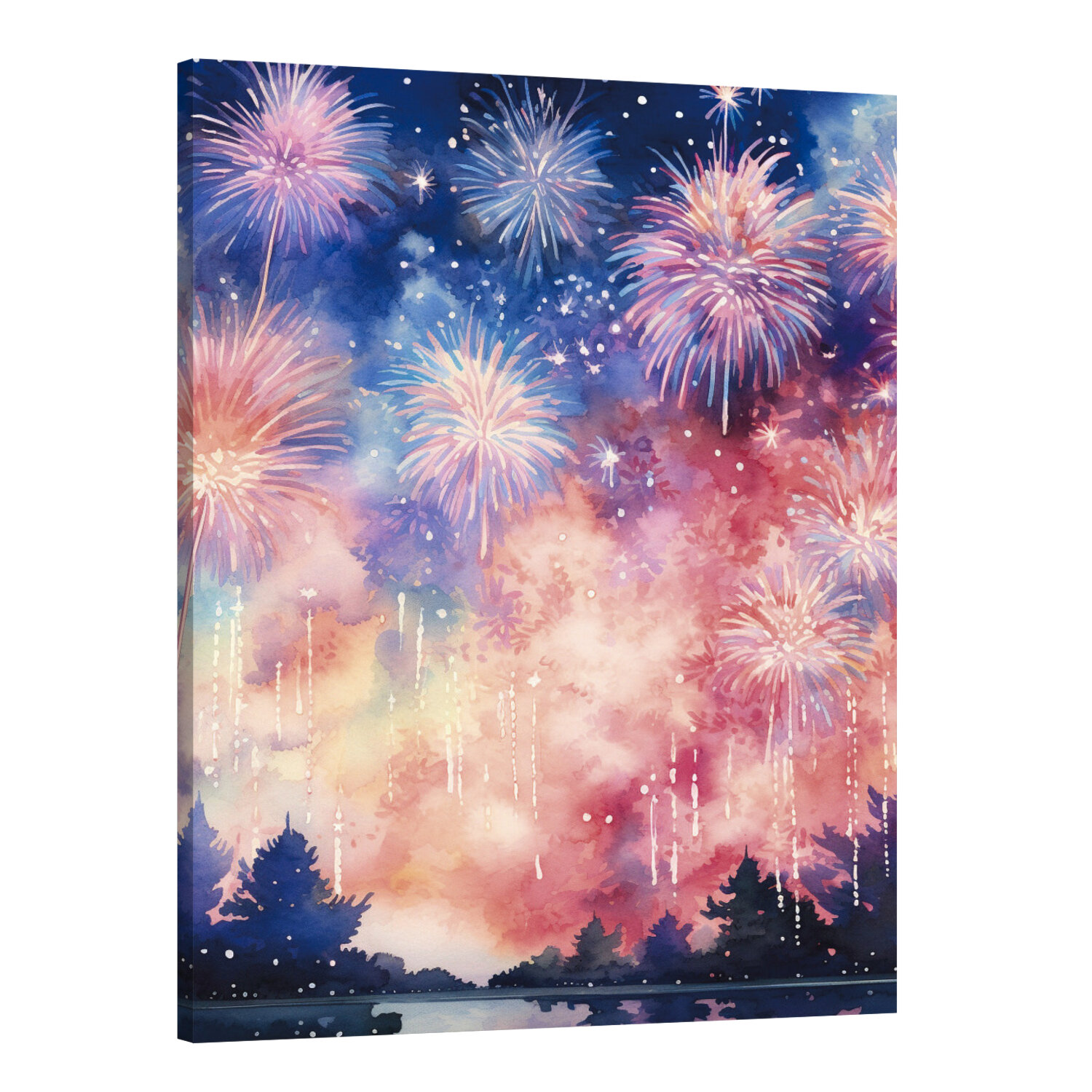 Интерьерная картина 50х70 "Летний фейерверк"