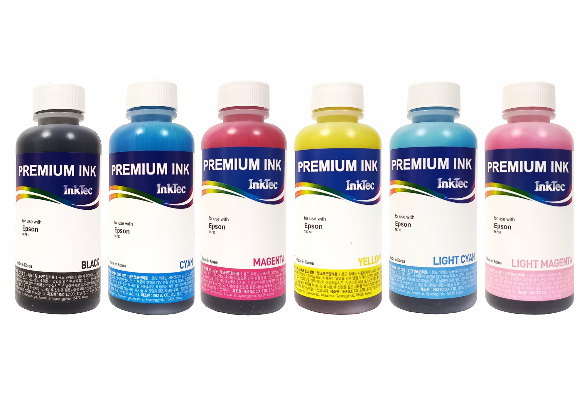 Чернила InkTec (E0017-100M) для Epson 6 цв. по 100 мл (Bk, C, M, Y, LC, LM)