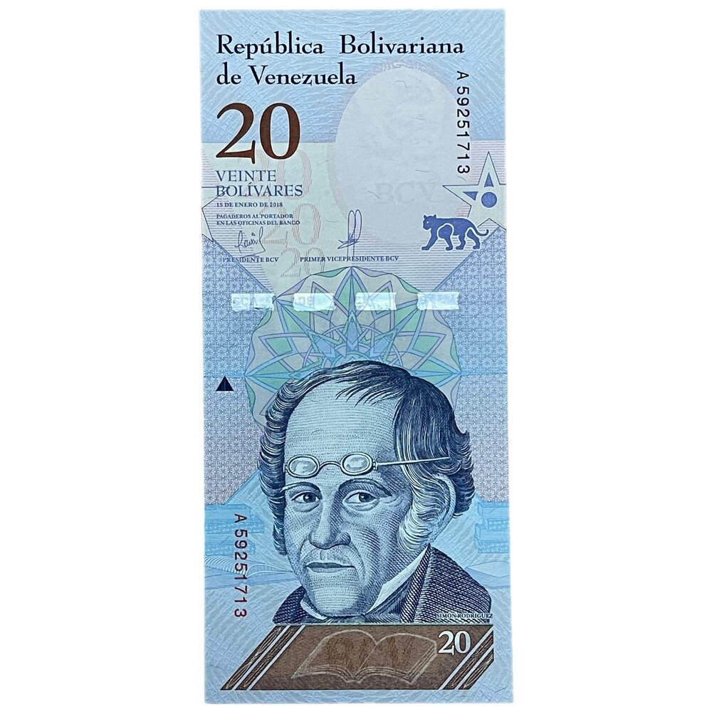 Венесуэла 20 боливаров 2018 г. (Серия A)