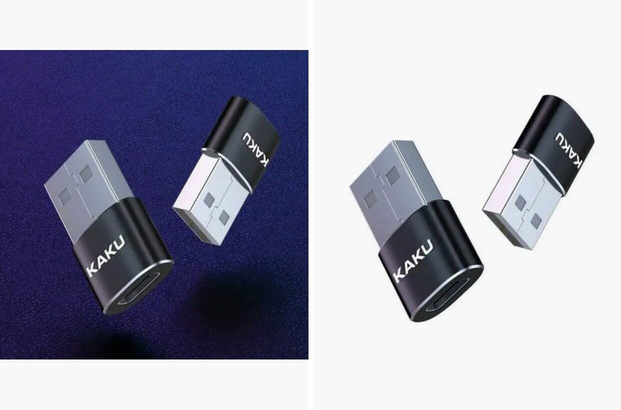 Переходник USB - Type-C/Зарядка/Передача данных черный