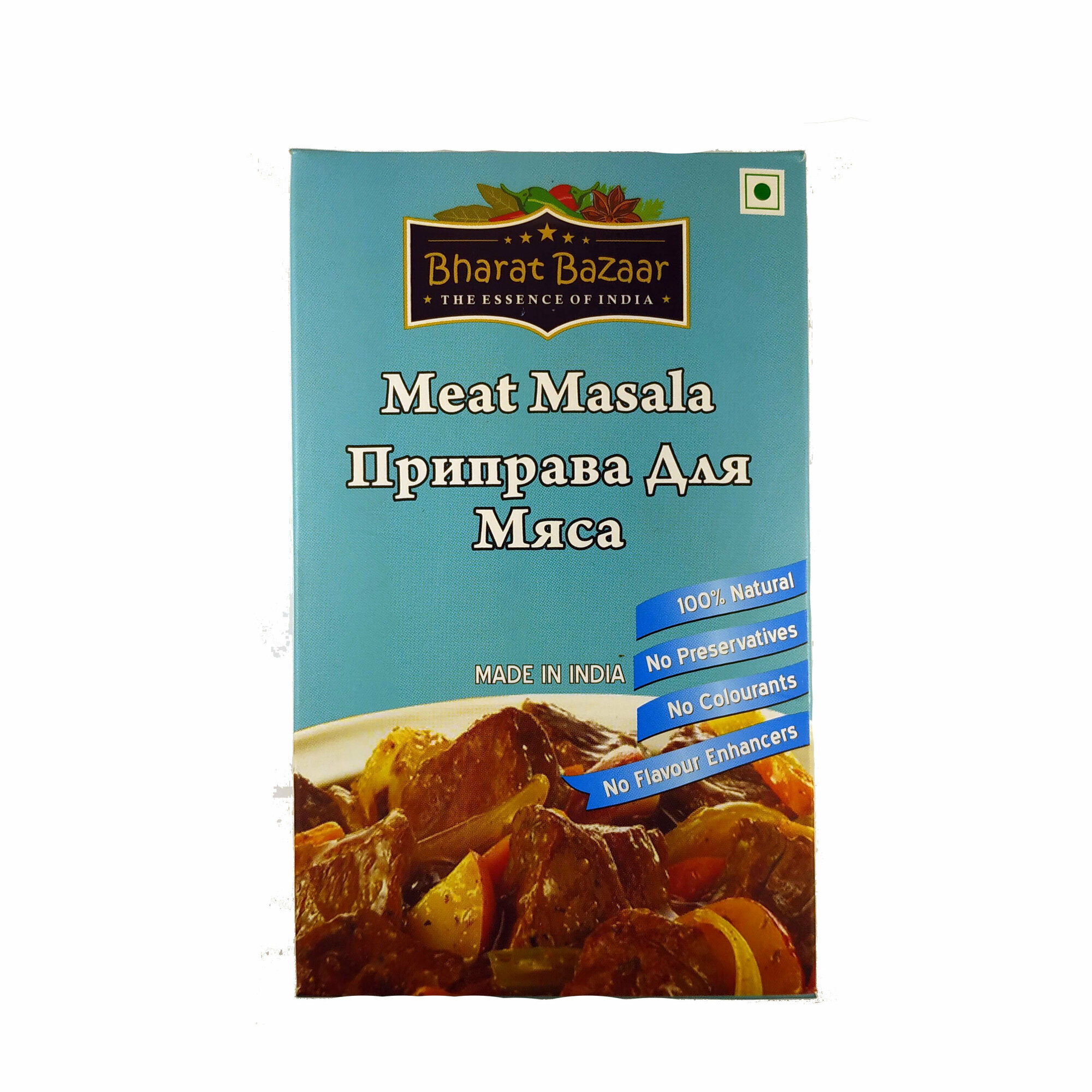 MEAT MASALA Bharat Bazaar (Приправа Для Мяса, Бхарат Базар), коробка 80 г.