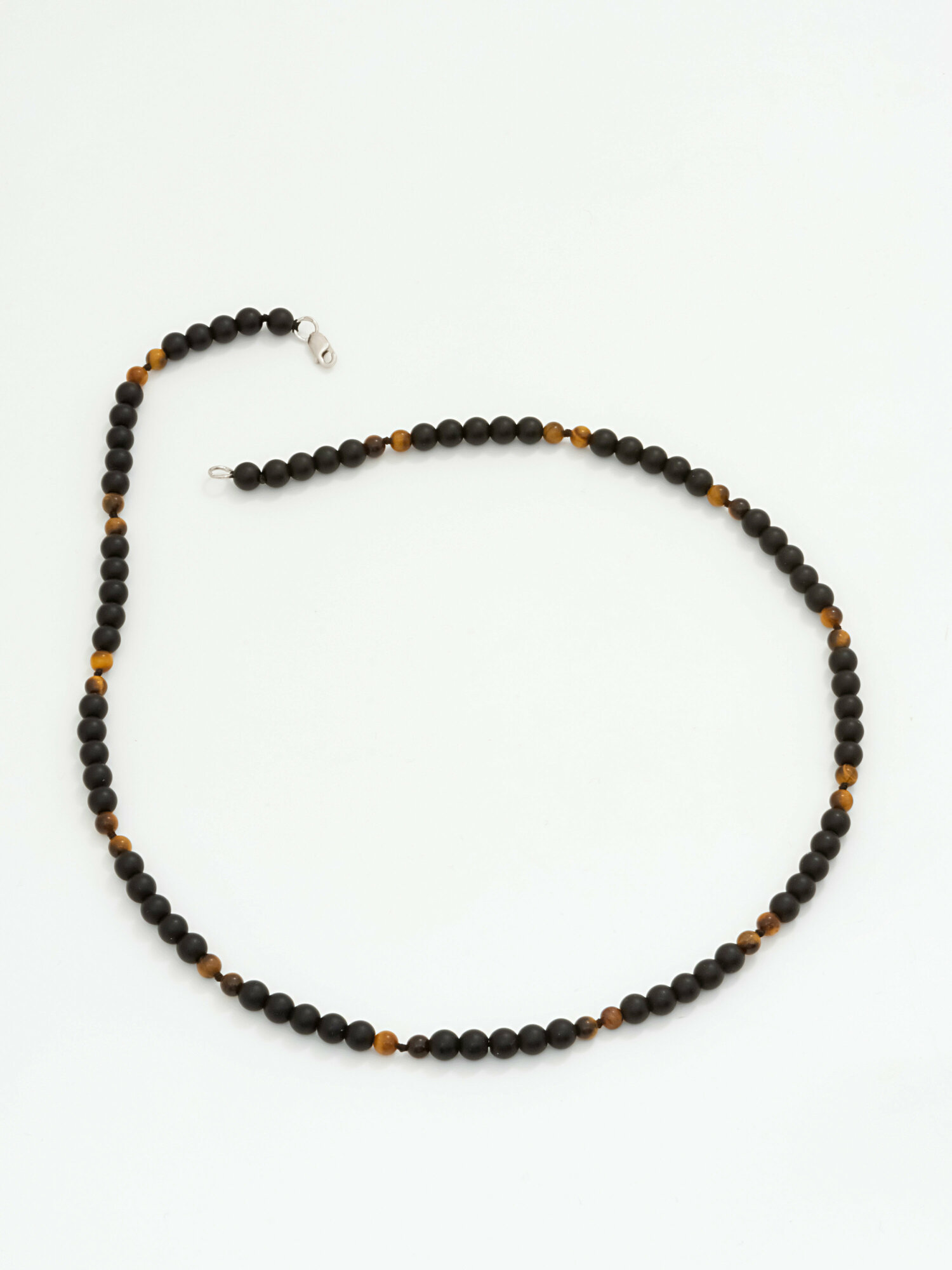 Бусы ЖемАрт, агат синтетический, тигровый глаз