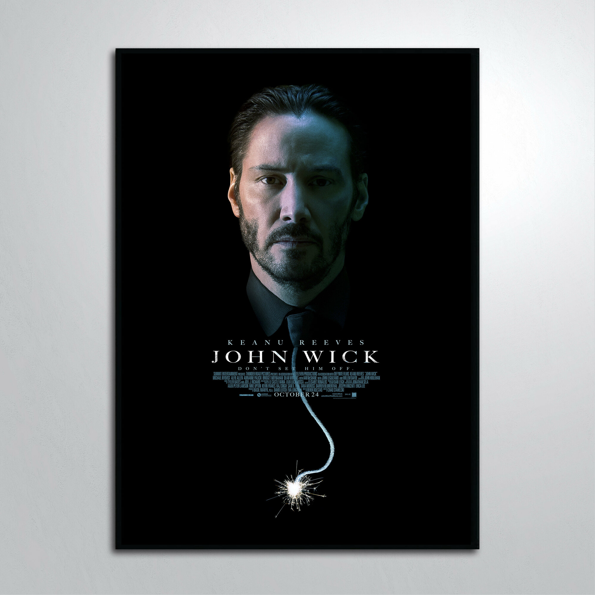 Постер без рамы/Джон Уик Киану Ривз Фитиль John Wick