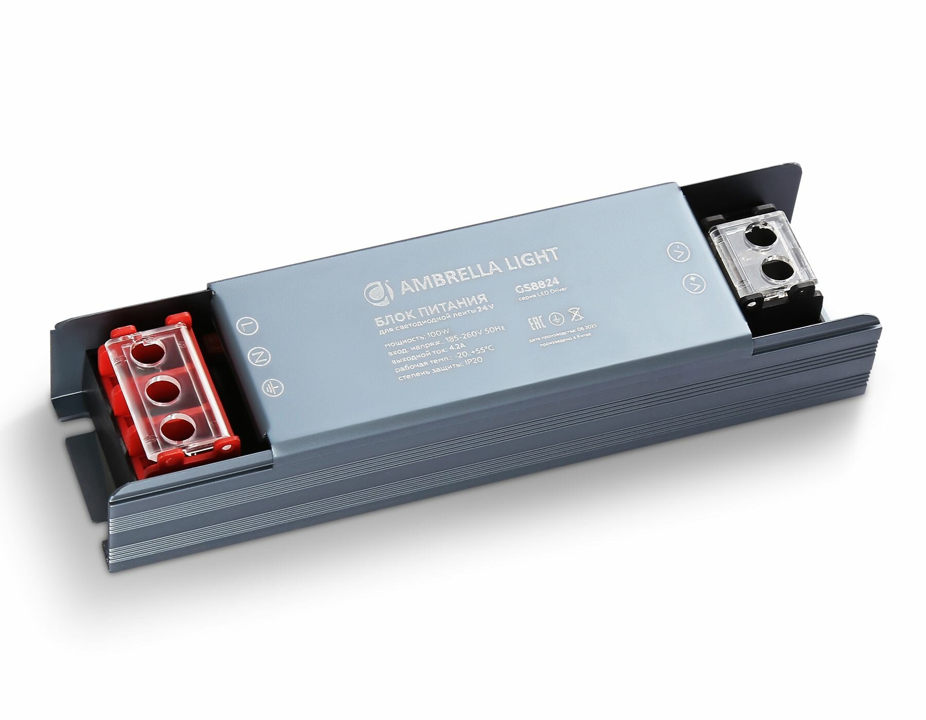 Блок питания для светодиодной ленты 24V 100W 4.2A IP20 185-260V 130*35*22