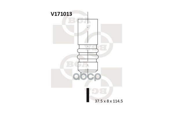 Клапан впускной 37.5x8x114.5 IN FIAT BRAVA/DOBLO/MAREA/PUNTO/LAN KAPPA 1.9TD/2.4TD 94-01 шт. Bga арт. V171013