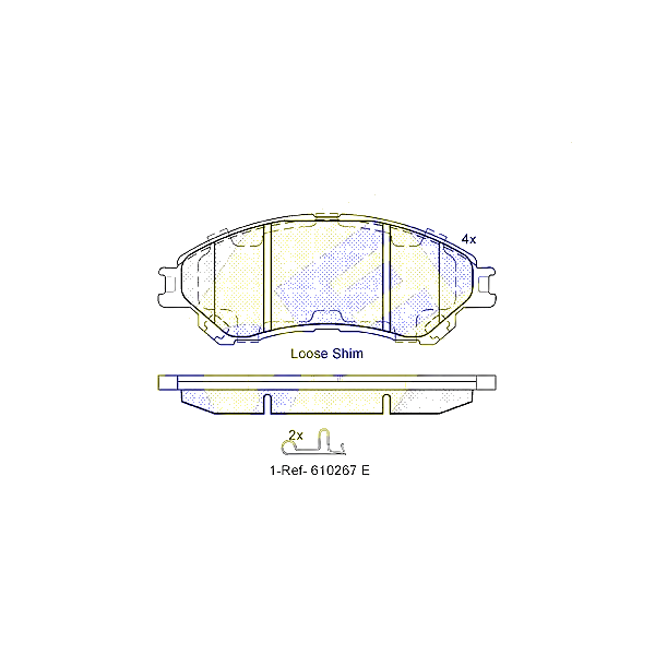 ICER 182175 (55200D66Y0 / 5581061M00 / 5581061M50) 182175 колодки дисковые передние\ Suzuki (Сузуки) sx4 1.6 / 1.6ddis 1