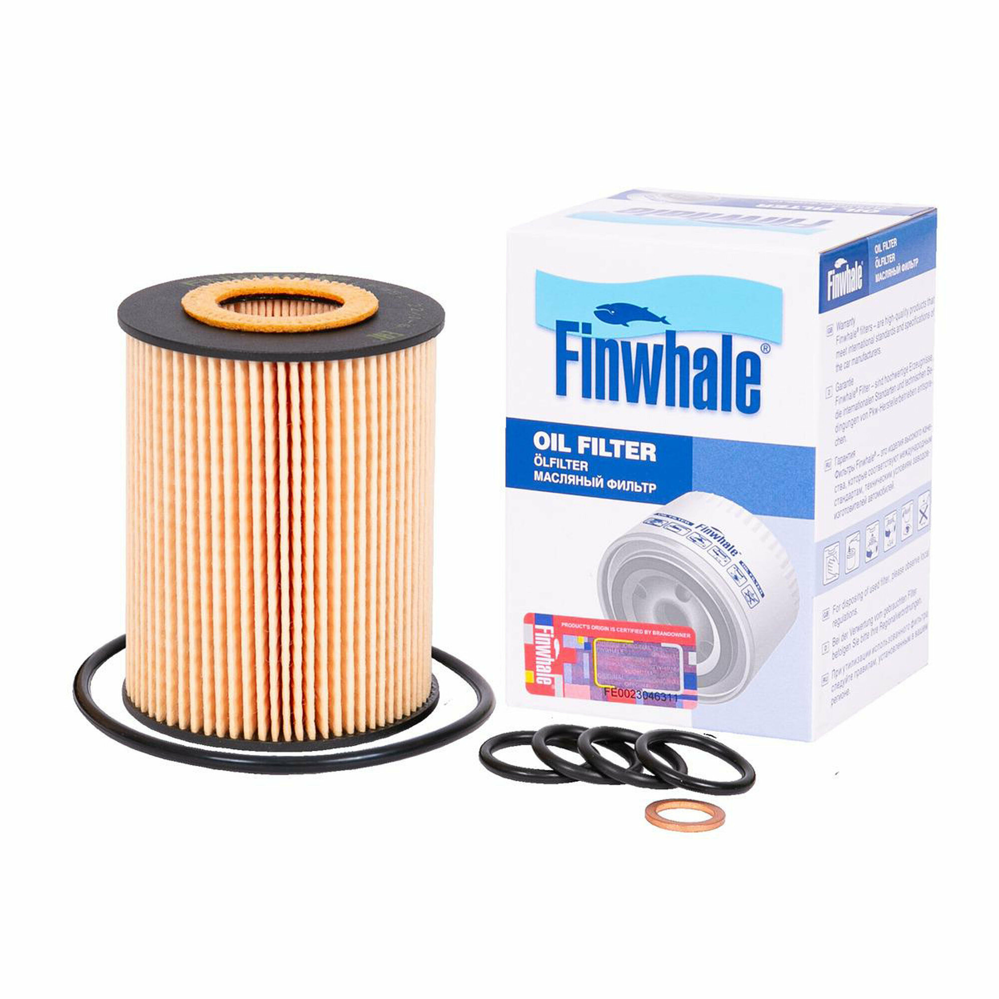 Фильтр масляный Chevrolet Cruze, Mokka (J13), Astra (H, J), Corsa (S07) FINWHALE