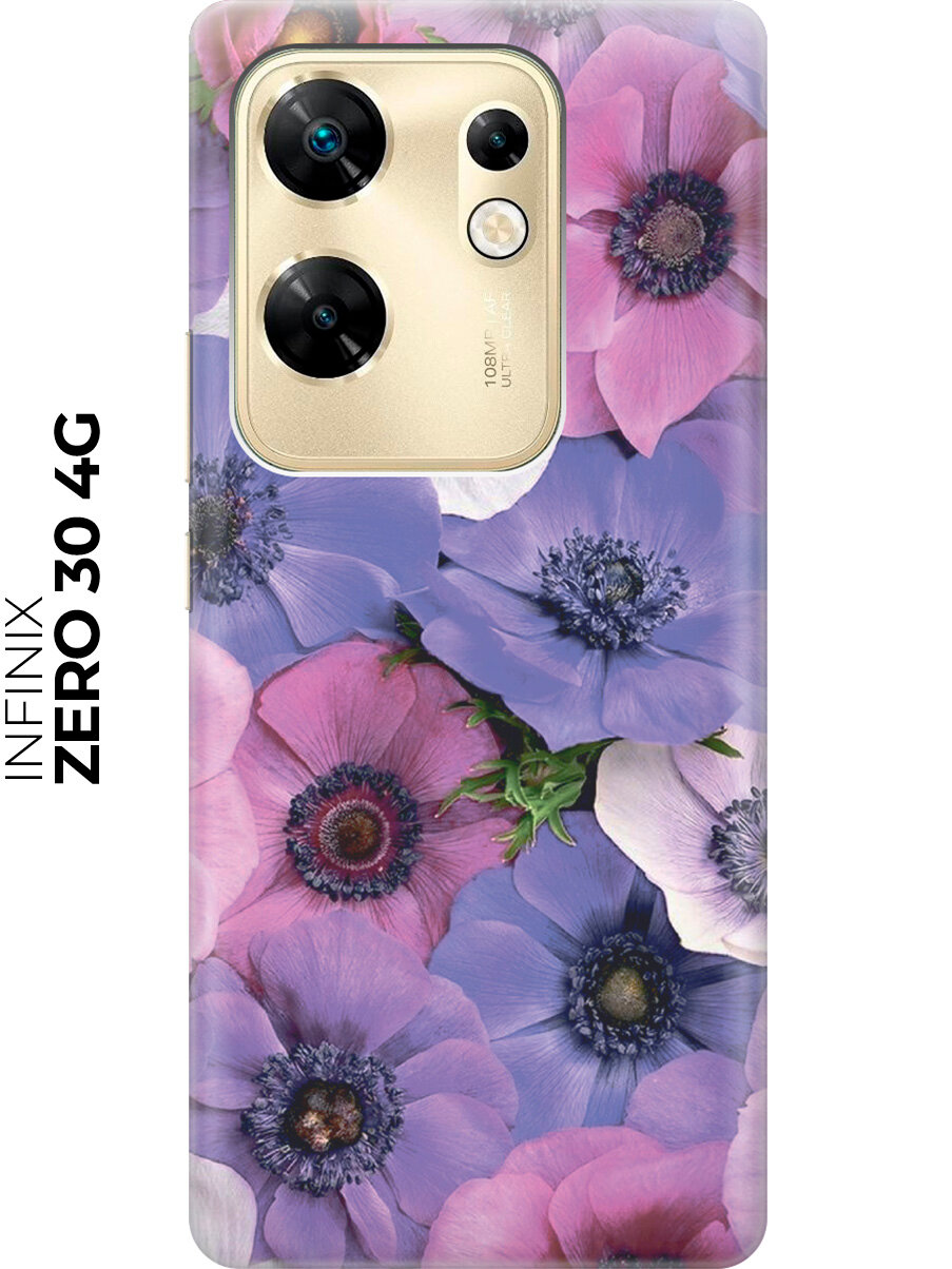Силиконовый чехол на Infinix Zero 30 4G / Инфиникс Зеро 4г с рисунком "Фиалковый букет"