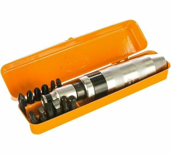 АвтоDело PRO 40013 Ударная отвертка S2 12 насадок футляр