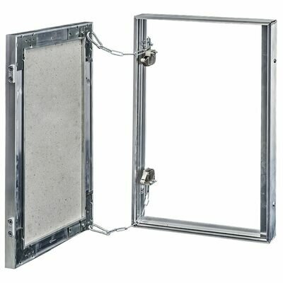 Люк металлический под плитку съёмный с цепочкой "EVENT" ЛКЦ (200x400)