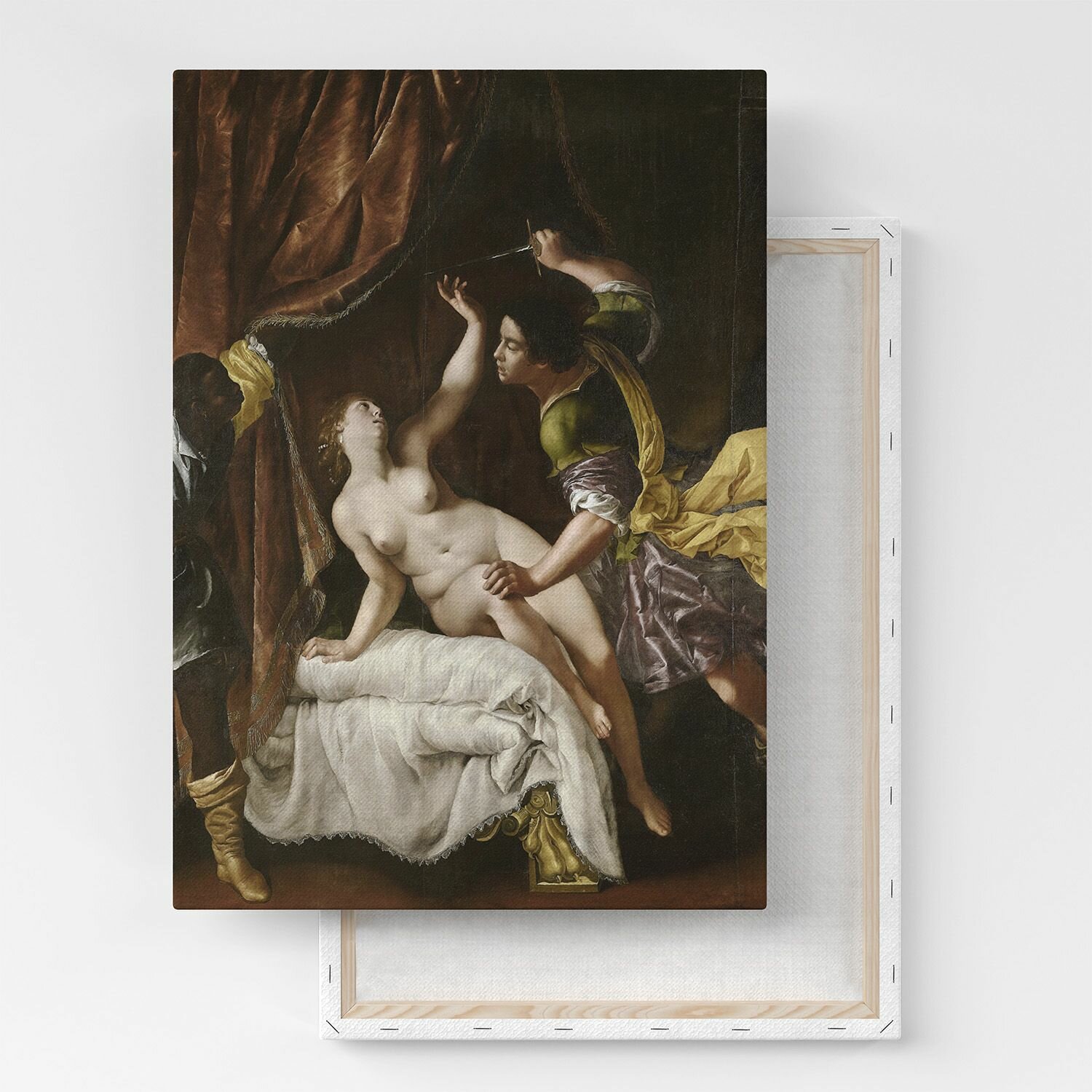 Картина на холсте, репродукция / Артемизия Джентилески - Tarquinius and Lukretia / Размер 30 x 40 см