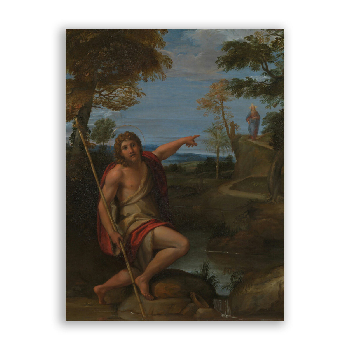 Картина на холсте, репродукция / Аннибале Карраччи - Saint John the Baptist Bearing / Размер 60 x 80 см