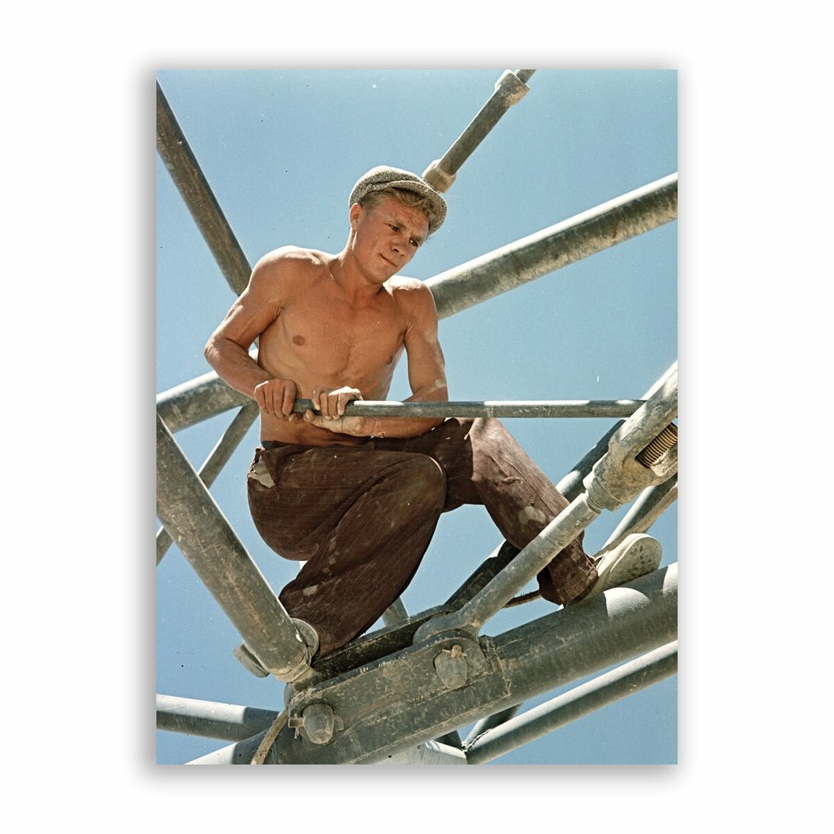 Советский постер, плакат на бумаге / Советские рабочие / Размер 30 x 40 см