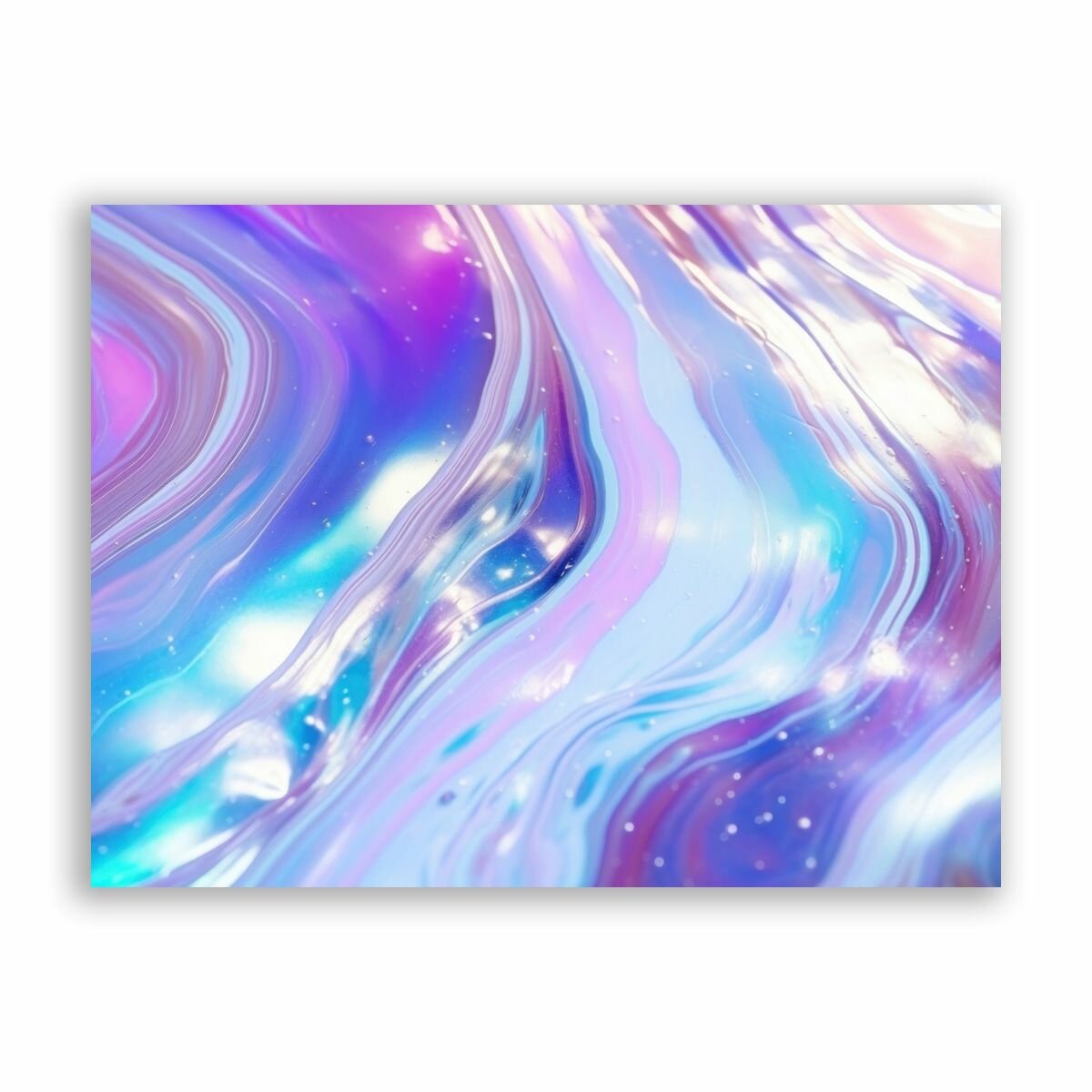 Постер, плакат на бумаге / Перламутровые абстракции / Размер 40 x 53 см