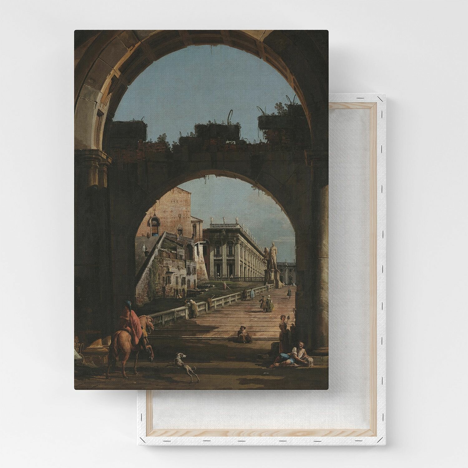 Картина на холсте, репродукция / Бернардо Беллотто - Caprice with Capitol Hill / Размер 30 x 40 см