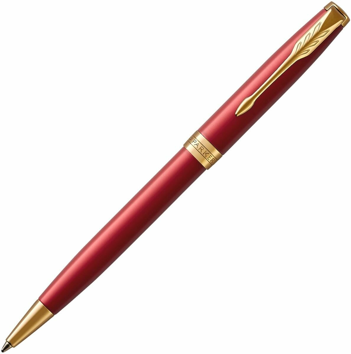 Ручка шариковая Parker Sonnet Core K539 Lacquer Intense Red GT М 1.0 мм, корпус из нержавеющей стали, чёрные чернила